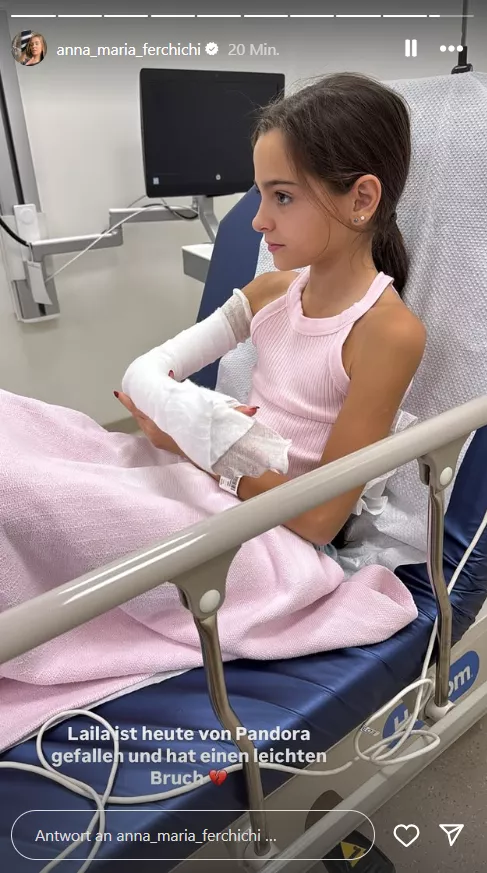 Anna-Maria Ferchichis Tochter Laila mit Knochenbruch im Krankenhaus ...