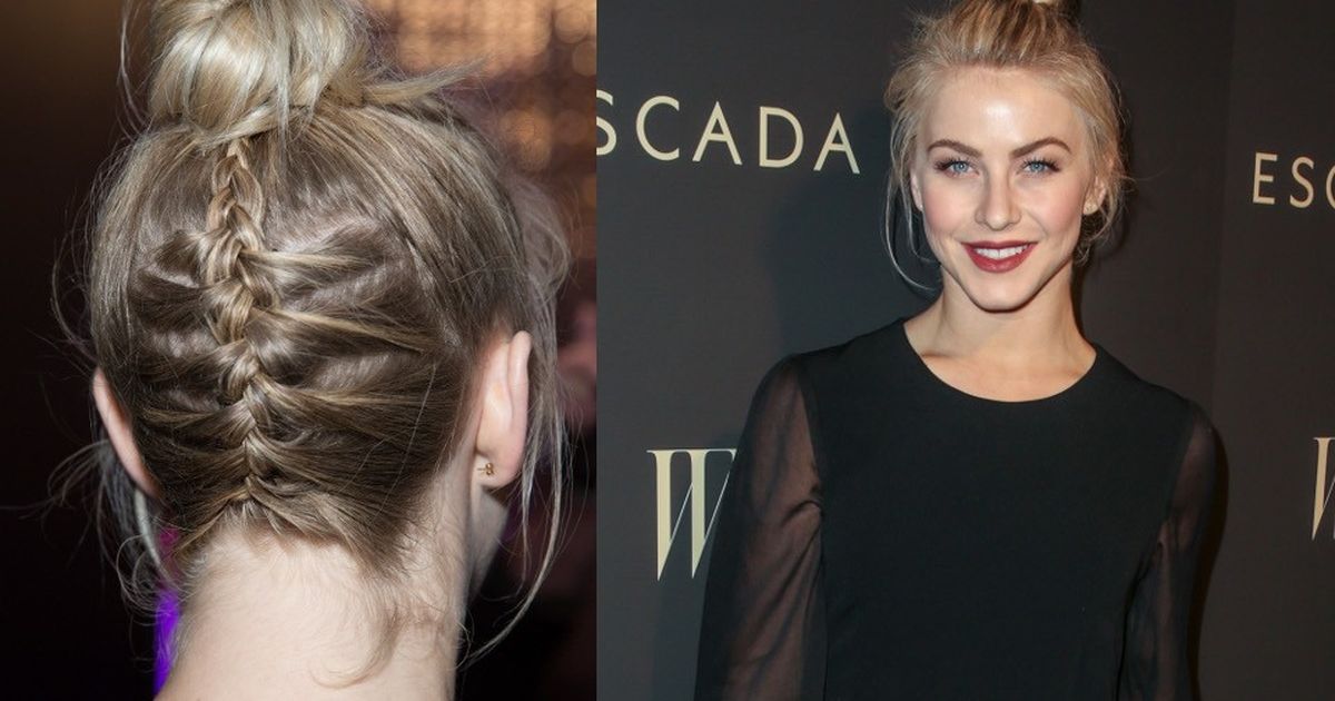 Julianne Hough mit verspielter Frisur: Der umgekehrte Bauernzopf mit ...